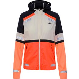 Brooks Run Visible Laufjacke Damen - weiß - Gr. M - Polyurethan