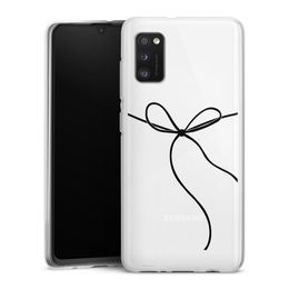 DeinDesign Galaxy A41 Handy Silikon Hülle Case transparent Handyhülle Transparent Bow Fashion Silikon Case