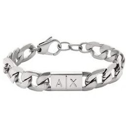Giorgio Armani Edelstahlarmband ARMANI EXCHANGE "Schmuck Geschenk Edelstahl Armschmuck CLASSIC", silber (edelstahlfarben), Armb&auml;nder, Damen, 22cm, Edelstahl, Edelstahlarmband