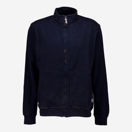 INDICODE Dunkelblaue Sweatjacke mit gerippten Abschlüssen