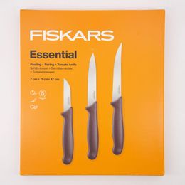 Fiskars 3-teiliges Set mit schwarzen Gemüsemessern