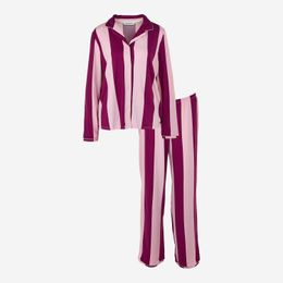Urban Threads Rosafarbenes Pyjamaset mit Streifenmuster