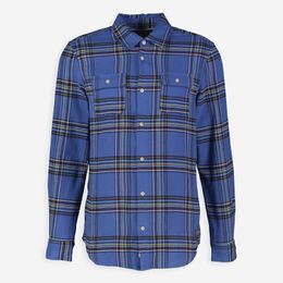 Scotch & Soda Blaues Flanellhemd mit Karomuster