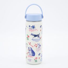 Cath Kidston Weiß-blaue wiederverwendbare Wasserflasche 500ml