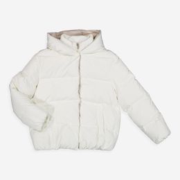 eleventy Wei&szlig;e Pufferjacke mit Kapuze