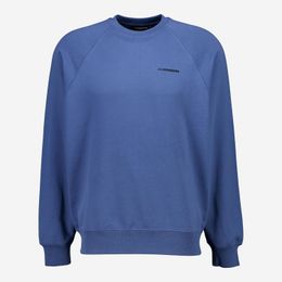 J. Lindeberg Blaues Sweatshirt mit gesticktem Logo