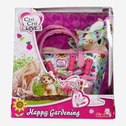 CHI CHI LOVE Mehrfarbiger Happy Gardening Pl&uuml;schhund mit Zubeh&ouml;r