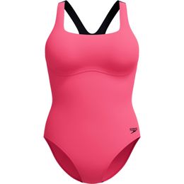Speedo Flex Band Badeanzug Damen - rosa - Gr. 44 - Polyester