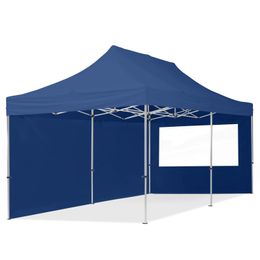 TOOLPORT 3x6m Aluminium Faltpavillon, inkl. 2 Seitenteile, dunkelblau - (59019)