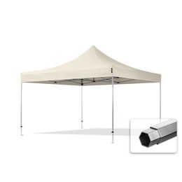 TOOLPORT 4x4m Aluminium Faltpavillon, ohne Seitenteile, creme - (600181)