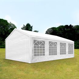 TOOLPORT 4x8m Partyzelt, PE-Plane, wei&szlig; - (90106)