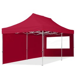 TOOLPORT 3x6m Aluminium Faltpavillon, inkl. 2 Seitenteile, rot - (59152)