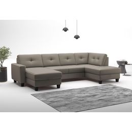 Wohnlandschaft Places of Style, B:304cm H:91cm T:170cmdelphine, Sofas, "Varese", wahlweise mit Bettfunktion und Bettkasten