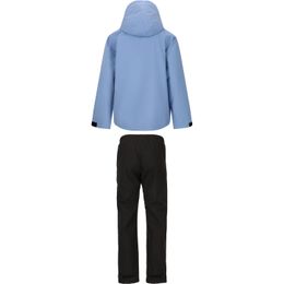 Regenanzug WEATHER REPORT "Gust Jr.", Jungen, Gr. 152, blau (ice), 100% Polyester, unifarben, Sportanzüge, Mit 10.000 mm Wassersäule