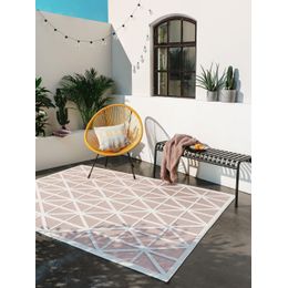 benuta Pop In- & Outdoor-Teppich Orion Rosa 160x230 cm - Teppich für Balkon, Terrasse & Garten