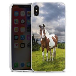 DeinDesign iPhone Xs Max Handy Silikon H&uuml;lle Case transparent Handyh&uuml;lle Horse Nature Meadow Silikon Case