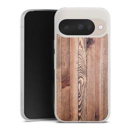 DeinDesign Google Pixel 10 Handy Silikon H&uuml;lle Case transparent Handyh&uuml;lle Wood Wooden Look Muster Silikon Case