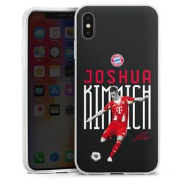 DeinDesign iPhone Xs Max Handy Silikon H&uuml;lle Case transparent Handyh&uuml;lle Official Licensed Product Fc Bayern M&uuml;nchen Kimmich Silikon Case