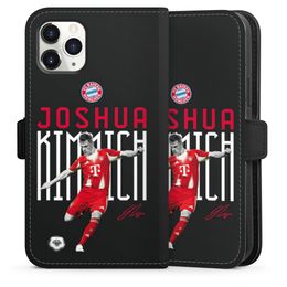 DeinDesign iPhone 11 Pro Handy Klapph&uuml;lle Handyh&uuml;lle aus Kunst Leder schwarz Flip Case Official Licensed Product Fc Bayern M&uuml;nchen Kimmich Sideflip mit Lasche