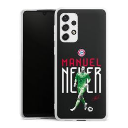 DeinDesign Galaxy A33 5G Handy Silikon H&uuml;lle Case transparent Handyh&uuml;lle Fc Bayern M&uuml;nchen Manuel Neuer Official Licensed Product Silikon Case