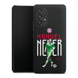 DeinDesign Galaxy A53 5G Handy Premium Case Smartphone Handyh&uuml;lle Schutzh&uuml;lle gl&auml;nzend Fc Bayern M&uuml;nchen Manuel Neuer Official Licensed Product Premium Case