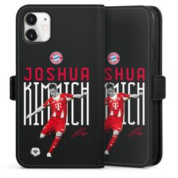 DeinDesign iPhone 11 Handy Klapph&uuml;lle Handyh&uuml;lle aus Kunst Leder schwarz Flip Case Official Licensed Product Fc Bayern M&uuml;nchen Kimmich Sideflip mit Lasche