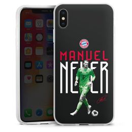 DeinDesign iPhone Xs Max Handy Silikon H&uuml;lle Case transparent Handyh&uuml;lle Manuel Neuer Fc Bayern M&uuml;nchen Official Licensed Product Silikon Case