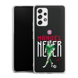 DeinDesign Galaxy A53 5G Handy Silikon H&uuml;lle Case transparent Handyh&uuml;lle Fc Bayern M&uuml;nchen Manuel Neuer Official Licensed Product Silikon Case