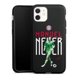 DeinDesign iPhone 12 mini Handy Silikon H&uuml;lle Case schwarz Handyh&uuml;lle Fc Bayern M&uuml;nchen Manuel Neuer Official Licensed Product