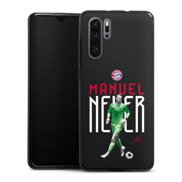 DeinDesign Huawei P30 Pro Handy Silikon H&uuml;lle Case schwarz Handyh&uuml;lle Manuel Neuer Fc Bayern M&uuml;nchen Official Licensed Product
