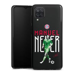 DeinDesign Galaxy A12 Handy Silikon H&uuml;lle Case schwarz Handyh&uuml;lle Manuel Neuer Fc Bayern M&uuml;nchen Official Licensed Product