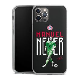 DeinDesign iPhone 12 Pro Max Handy Silikon H&uuml;lle Case transparent Handyh&uuml;lle Fc Bayern M&uuml;nchen Manuel Neuer Official Licensed Product Silikon Case