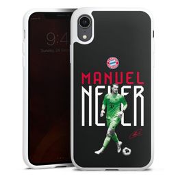 DeinDesign iPhone Xr Handy Silikon H&uuml;lle Case wei&szlig; Handyh&uuml;lle Manuel Neuer Fc Bayern M&uuml;nchen Official Licensed Product Silikon Case