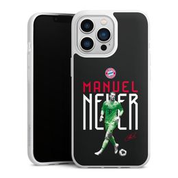 DeinDesign iPhone 13 Pro Handy Silikon H&uuml;lle Case wei&szlig; Handyh&uuml;lle Manuel Neuer Fc Bayern M&uuml;nchen Official Licensed Product Silikon Case