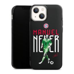 DeinDesign iPhone 13 Mini Handy Slim Case extra d&uuml;nn Silikon Handyh&uuml;lle schwarz H&uuml;lle Manuel Neuer Fc Bayern M&uuml;nchen Official Licensed Product Silikon Slim Case
