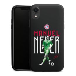 DeinDesign iPhone Xr Handy Premium Silikon H&uuml;lle Handyh&uuml;lle schwarz Case Manuel Neuer Fc Bayern M&uuml;nchen Official Licensed Product Silikon Premium Case