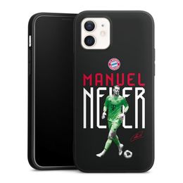 DeinDesign iPhone 12 Handy Premium Silikon H&uuml;lle Handyh&uuml;lle schwarz Case Manuel Neuer Fc Bayern M&uuml;nchen Official Licensed Product Silikon Premium Case