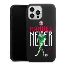 DeinDesign iPhone 13 Pro Max Handy Premium Silikon H&uuml;lle Handyh&uuml;lle schwarz Case Manuel Neuer Fc Bayern M&uuml;nchen Official Licensed Product Silikon Premium Case