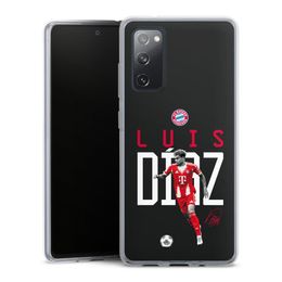 DeinDesign Galaxy S20 FE Handy Silikon H&uuml;lle Case transparent Handyh&uuml;lle Official Licensed Product Fc Bayern M&uuml;nchen Luis Diaz Silikon Case