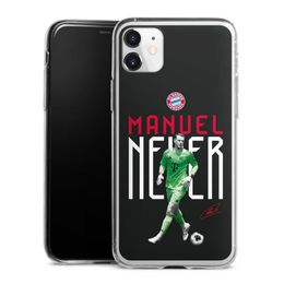 DeinDesign iPhone 11 Handy Slim Case Silikon Handyh&uuml;lle transparent H&uuml;lle extra d&uuml;nn Manuel Neuer Fc Bayern M&uuml;nchen Official Licensed Product Silikon Slim Case