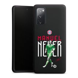 DeinDesign Galaxy S20 FE Handy Premium Silikon H&uuml;lle Handyh&uuml;lle schwarz Case Fc Bayern M&uuml;nchen Manuel Neuer Official Licensed Product Silikon Premium Case
