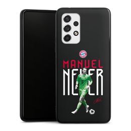 DeinDesign Galaxy A53 5G Handy Silikon H&uuml;lle Case schwarz Handyh&uuml;lle Fc Bayern M&uuml;nchen Manuel Neuer Official Licensed Product