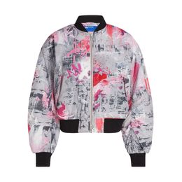 KARL LAGERFELD JEANS Jacke Damen Gr&ouml;&szlig;e S hellgrau / pink / rot