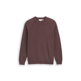 Tom Tailor Herren Strickpullover mit Wollanteil, braun, Meliert, Gr. XXL