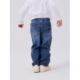 Straight-Jeans name it "NMMRYAN JOG JEANS 9900-BY NOOS", Jungen, Gr. 80, N-Gr, blau (dunkelblau denim), Denim/Jeans, Obermaterial: 100% Baumwolle, unifarben, straight fit, Jeans