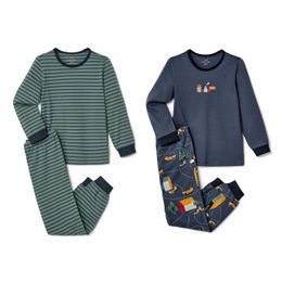 Tchibo - 2 Kleinkind-Pyjamas - Gr. 98/104 - blau