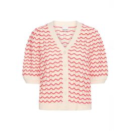 Ichi Strickjacke 'ARDINA CA2' Damen Gr&ouml;&szlig;e L creme / pink