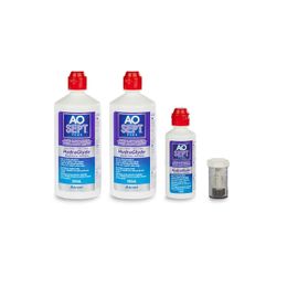 AOSEPT® AOSept Plus HydraGlyde (2x360ml Peroxidlösung + 90ml Peroxidlösung + Behälter) | Peroxidlösung | Kontaktlinsenpflege