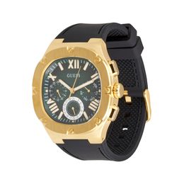 Guess Uhr 'Headline' Herren Gr&ouml;&szlig;e One Size gold / dunkelgr&uuml;n / schwarz / wei&szlig;