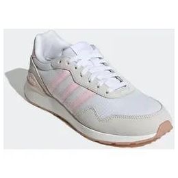 Sneaker Adidas SPORTSWEAR "RUN 60S 4.0", Damen, Gr. 40,5, cloud wei&szlig;, clear pink, wonder quartz, Leder, Textil, Schuhe Sneaker